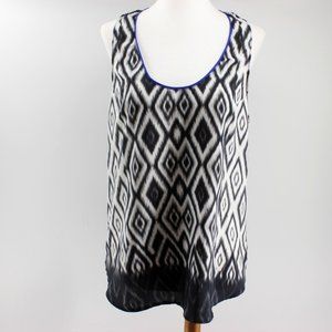 charlie jade | Tops | Charlie Jade Black White Blue Tank Med | Poshmark